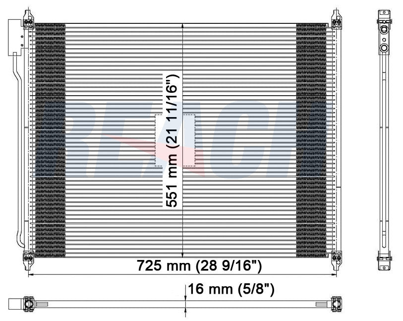 2001 FORD F-450 SUPER DUTY 6.8 L CONDENSER REA31-4883P – BuyaRadiator