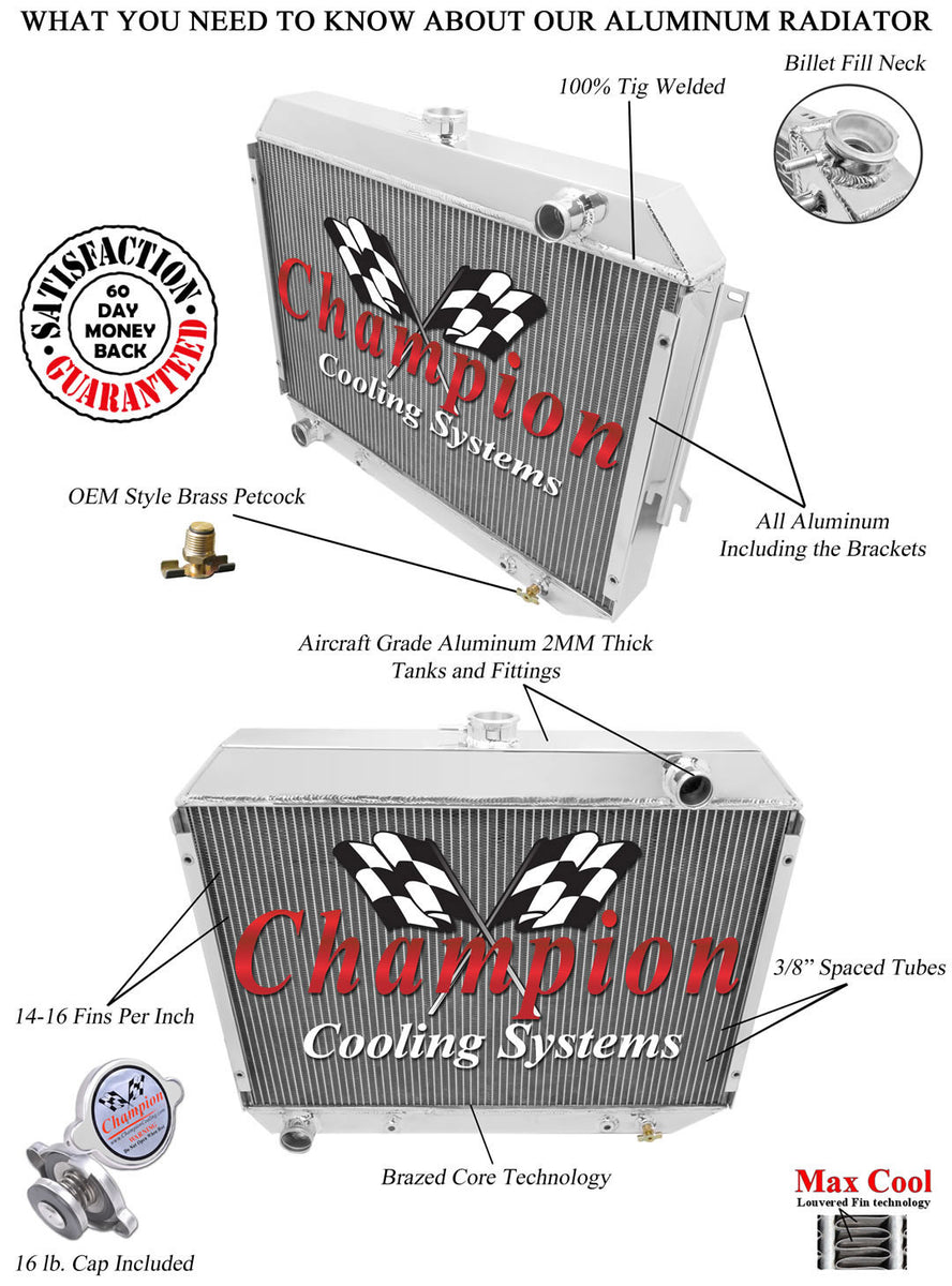 1969 PLYMOUTH ROADRUNNER 7.0 L RADIATOR MC375 – BuyaRadiator